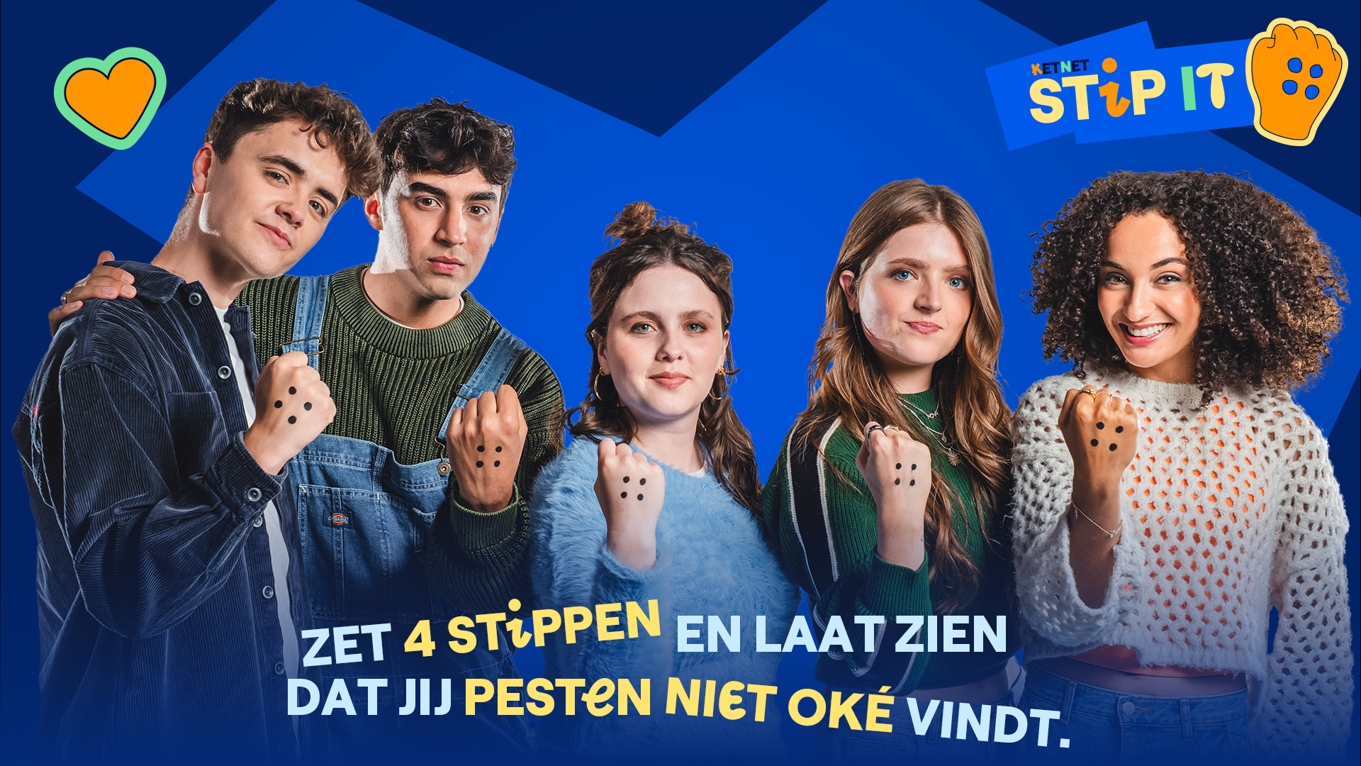 Ketnet zet vier stippen tegen pesten met STIP IT